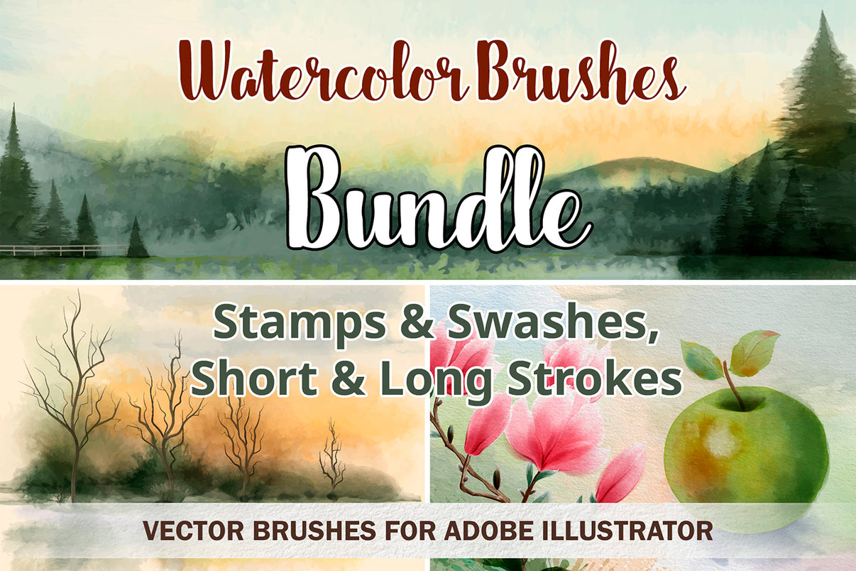 Bundle - Ai Stamps & Strokes - Adobe Illustrator Brushes – Dagubi