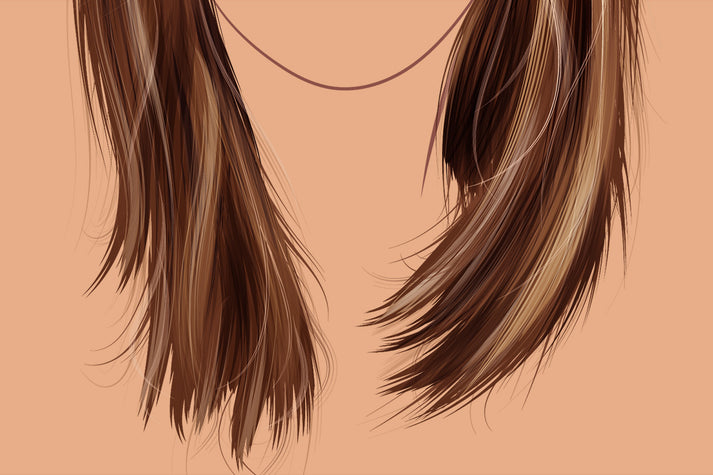 Hair Brushes - Adobe Illustrator Vector Brushes – Dagubi