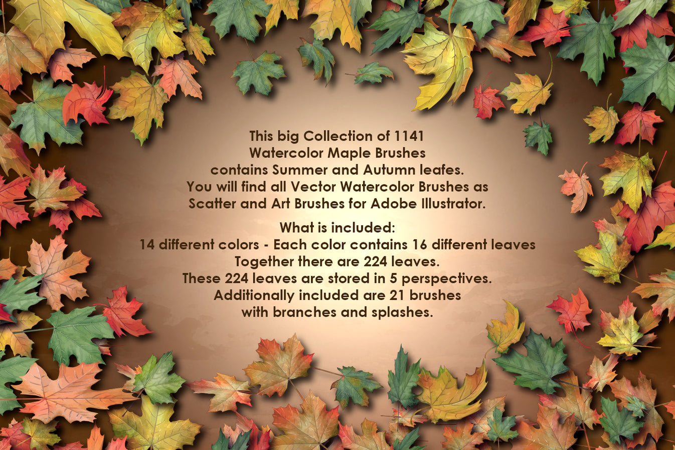 Maple Brushes Big Set - Illustrator Brushes – Dagubi
