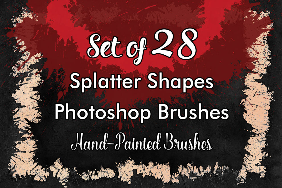 Splatter Shapes - Photoshop Brushes – Dagubi