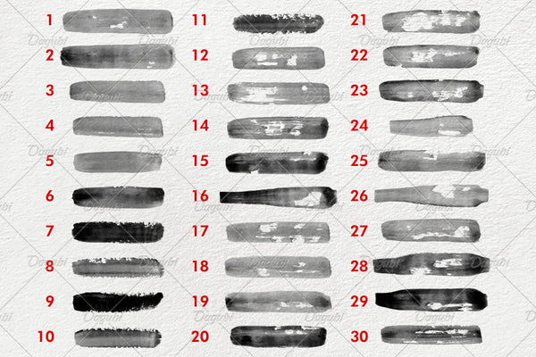 Short Brush Strokes - Adobe Illustrator Vector Brushes – Dagubi