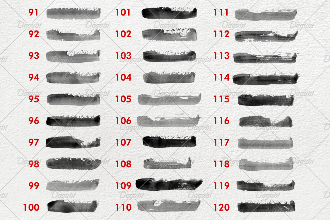 Short Brush Strokes - Adobe Illustrator Vector Brushes – Dagubi