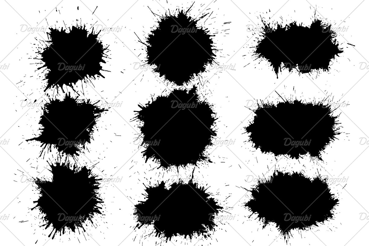 Vector Splatter Shapes - Illustrator Brushes – Dagubi