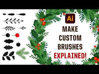 Christmas Wreath Brushes - Adobe Illustrator Vector Brushes – Dagubi